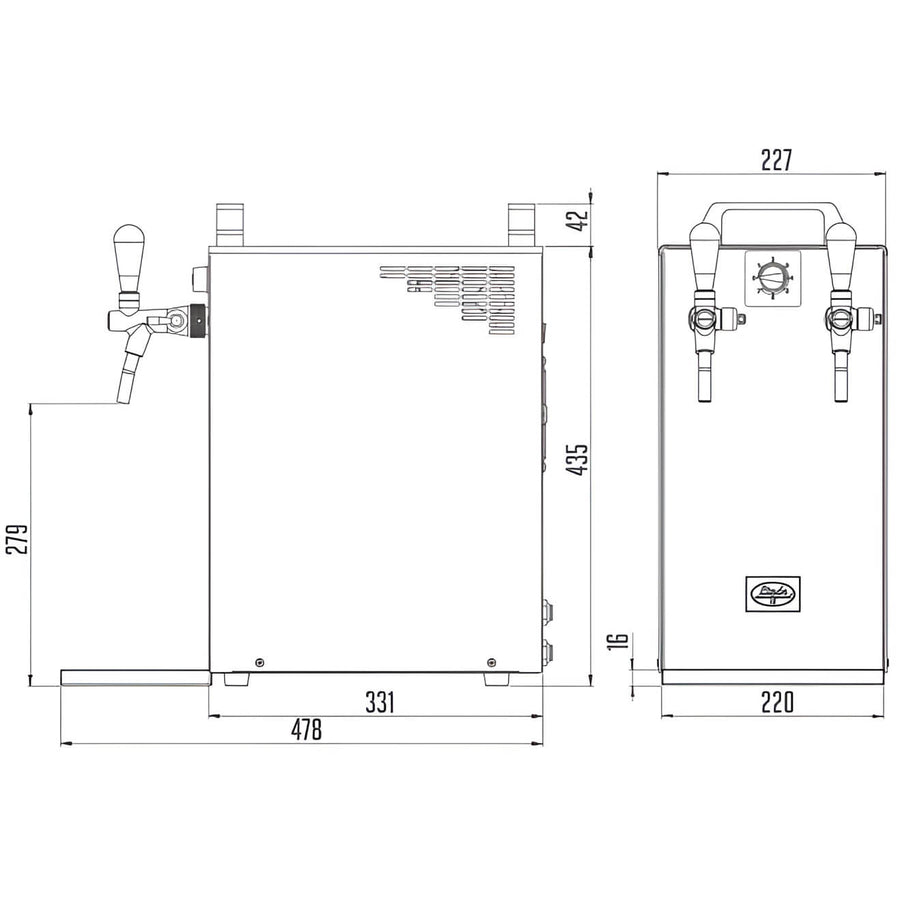 Lindr 40K Draught Drinks Dispenser with Double Taps – Morepour Drinks ...